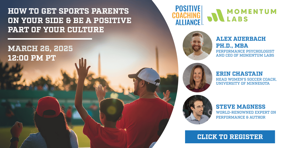 Webinar: "How to Get Sports Parents on Your Side & Be a Positive Part ...